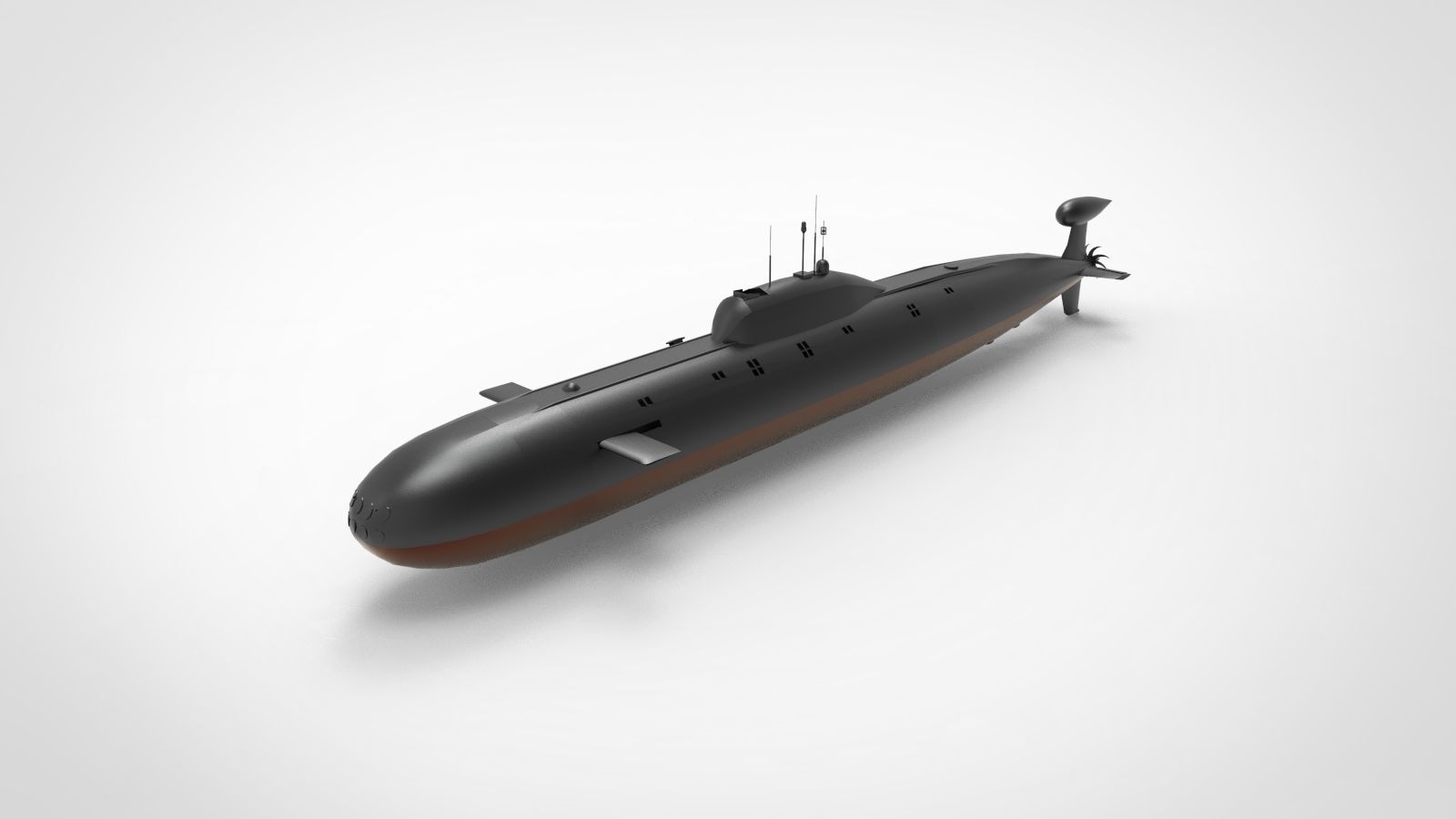 Akula class submarine 3D model | CGTrader