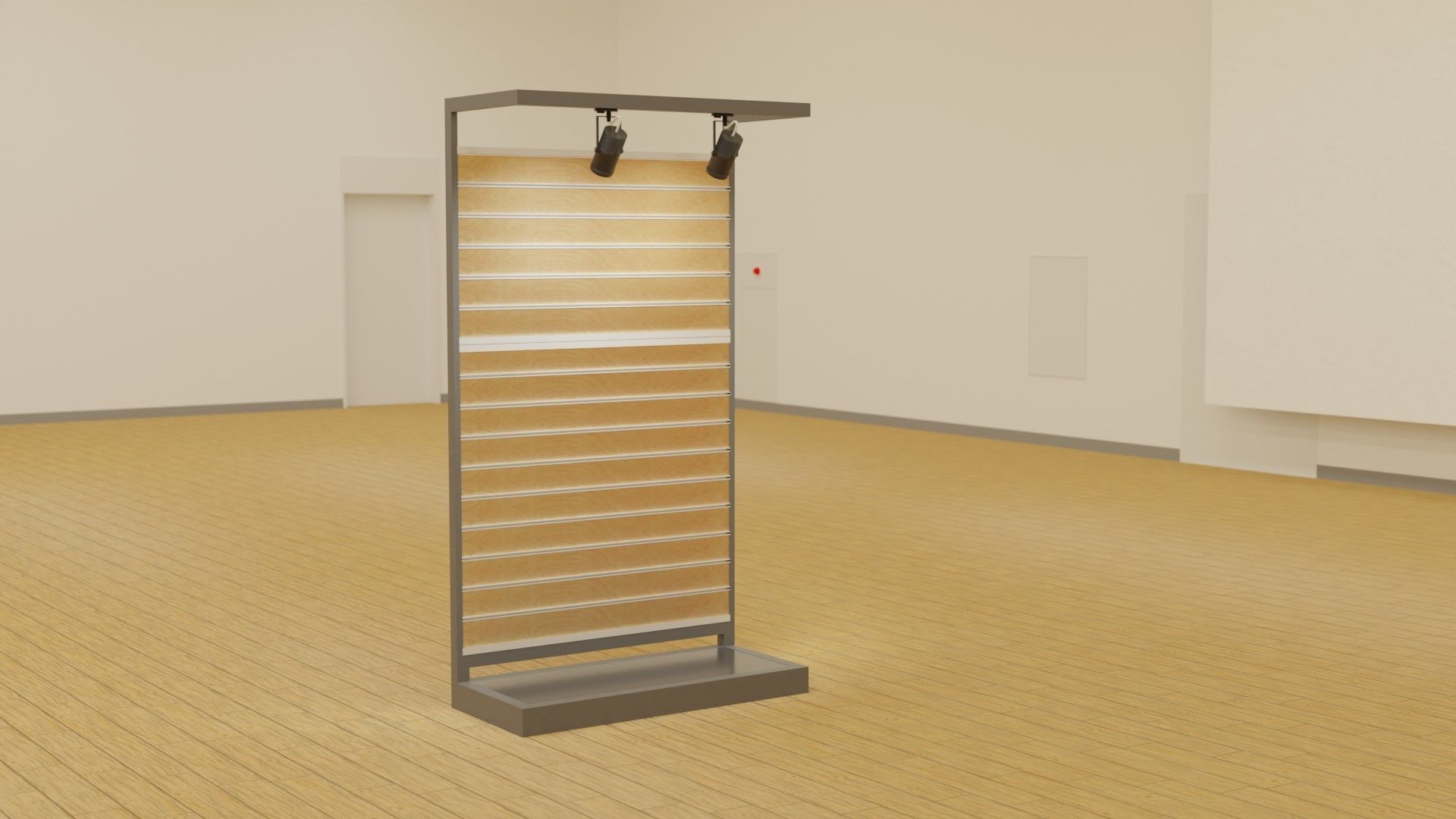 Slat Wall Panel Rack free 3D model | CGTrader