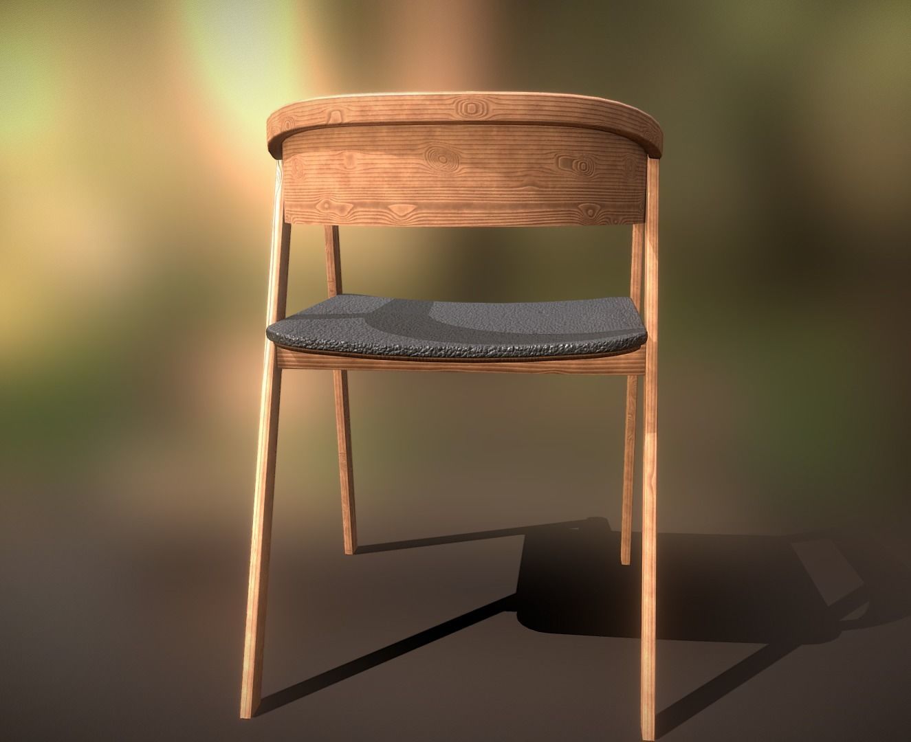 3D model Wooden Leather Soho Wing Arm Dining living Armchair Chair ...