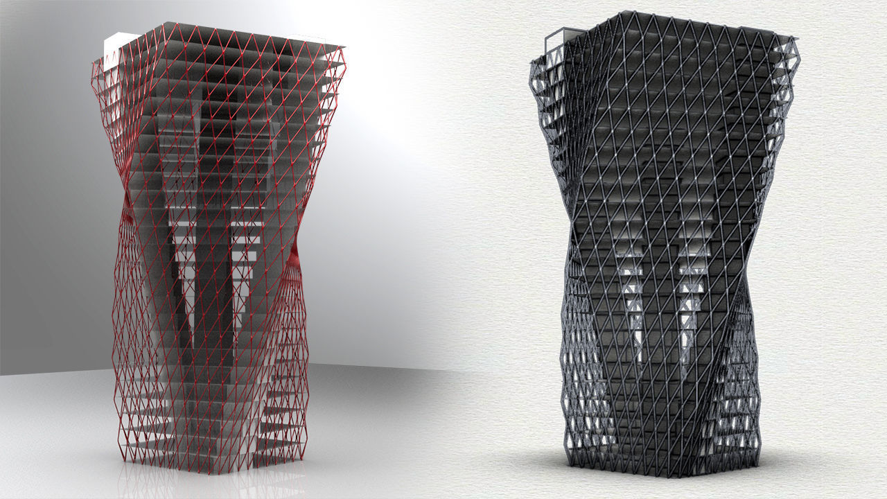 Parametric Tower Design in Grasshopper Rhino 3d model Download 3D model | CGTrader