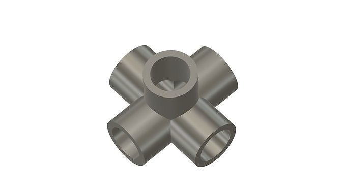 3D Printed Model 5-Way Half Inch Pipe Connector free 3D model 3D ...