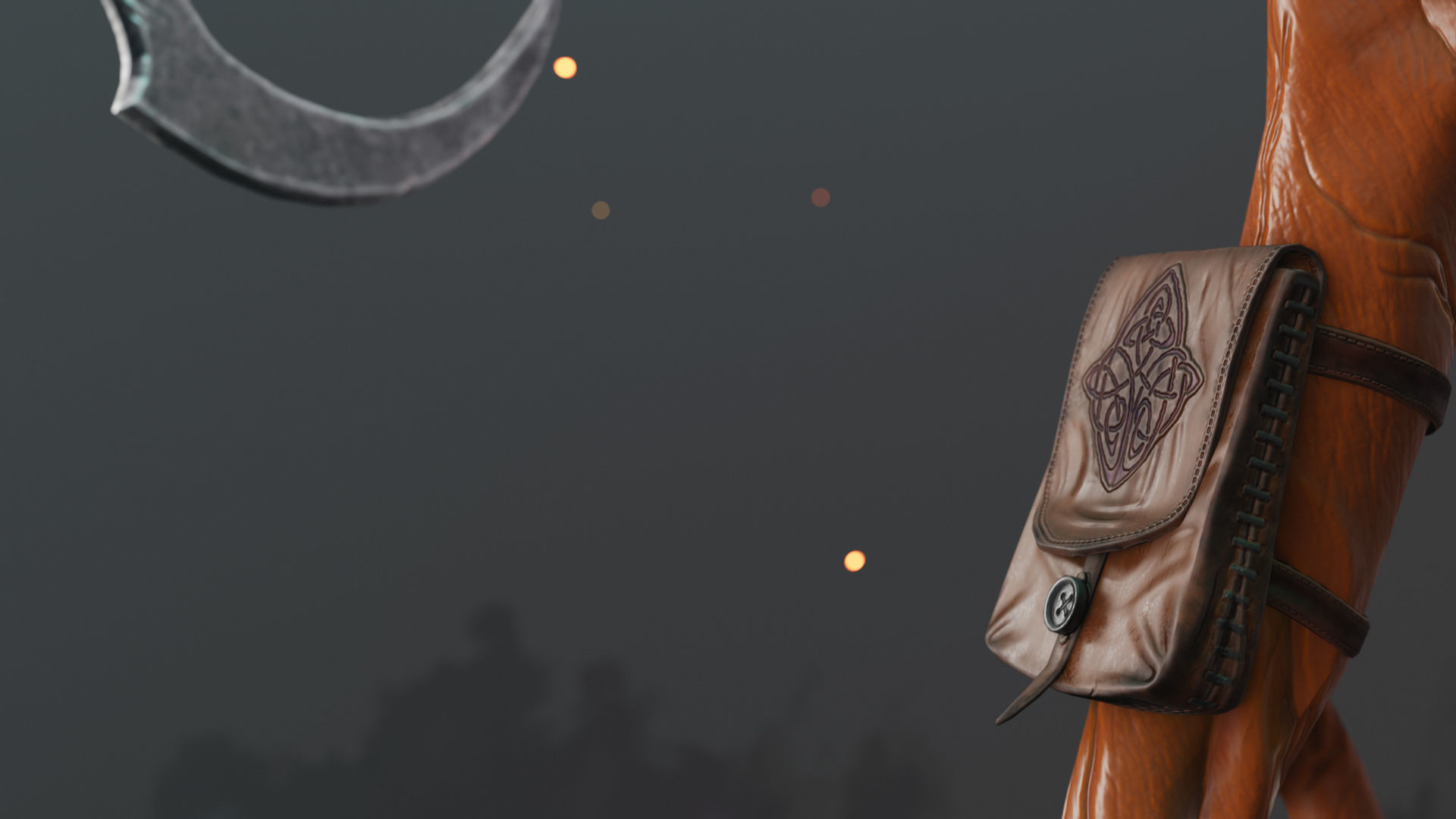 3D model Pumpkin assassin Low-poly character Rigged With weapons VR ...