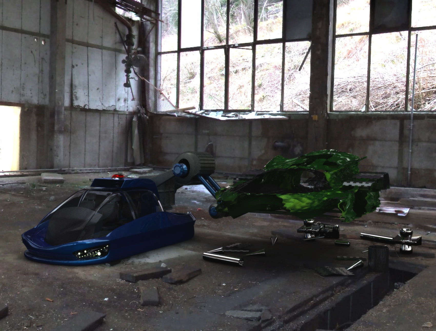 Futuristic Hover Loader Vehicle 3D model | CGTrader