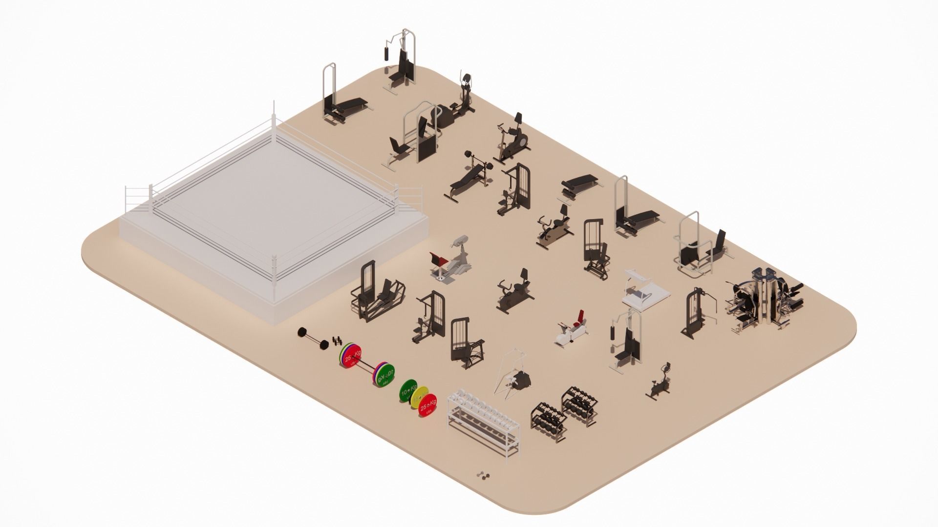 Gym Revit Families 2022 3D model | CGTrader
