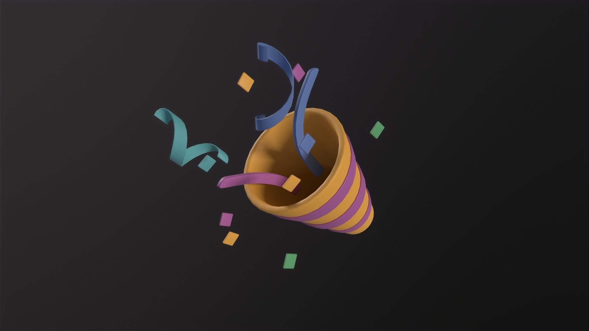 3D model Party Popper 3D Model VR / AR / low-poly | CGTrader