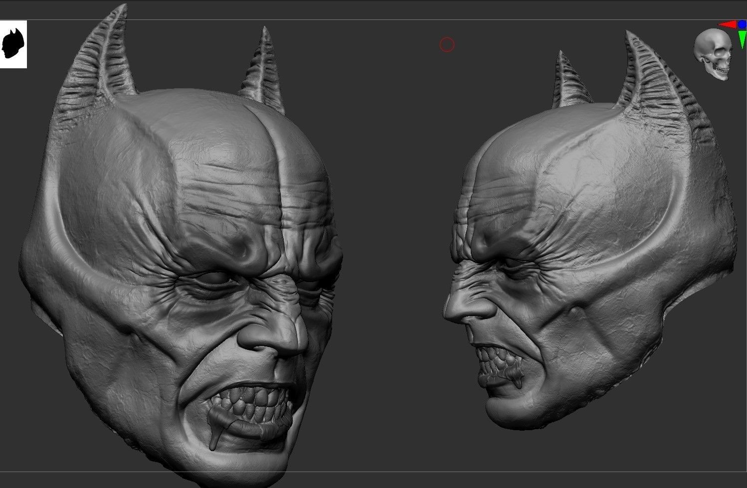 Demon Batman Head 3D model 3D printable | CGTrader