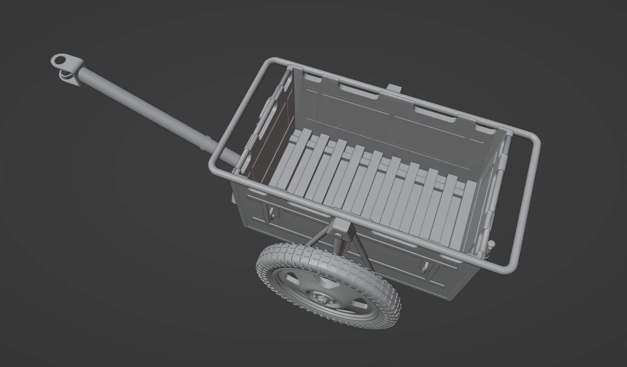 1 35 German IF8 Infantry Trailer with Cargo 3D model 3D printable ...