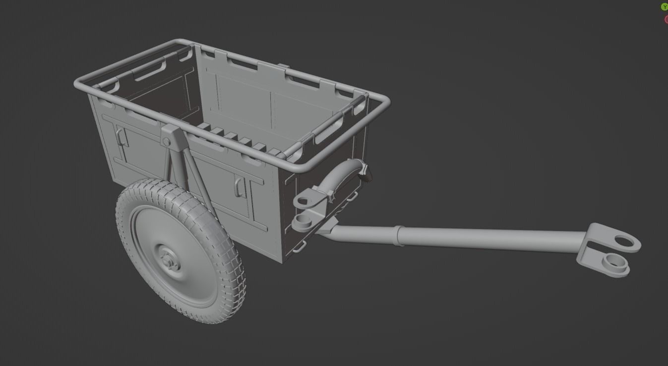 1 35 German IF8 Infantry Trailer with Cargo 3D model 3D printable ...