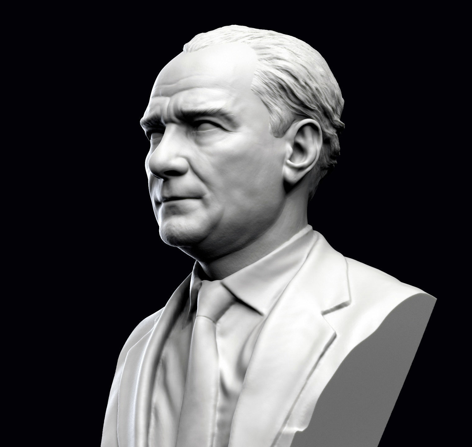 Mustafa Kemal Ataturk Bust 3D model 3D printable | CGTrader