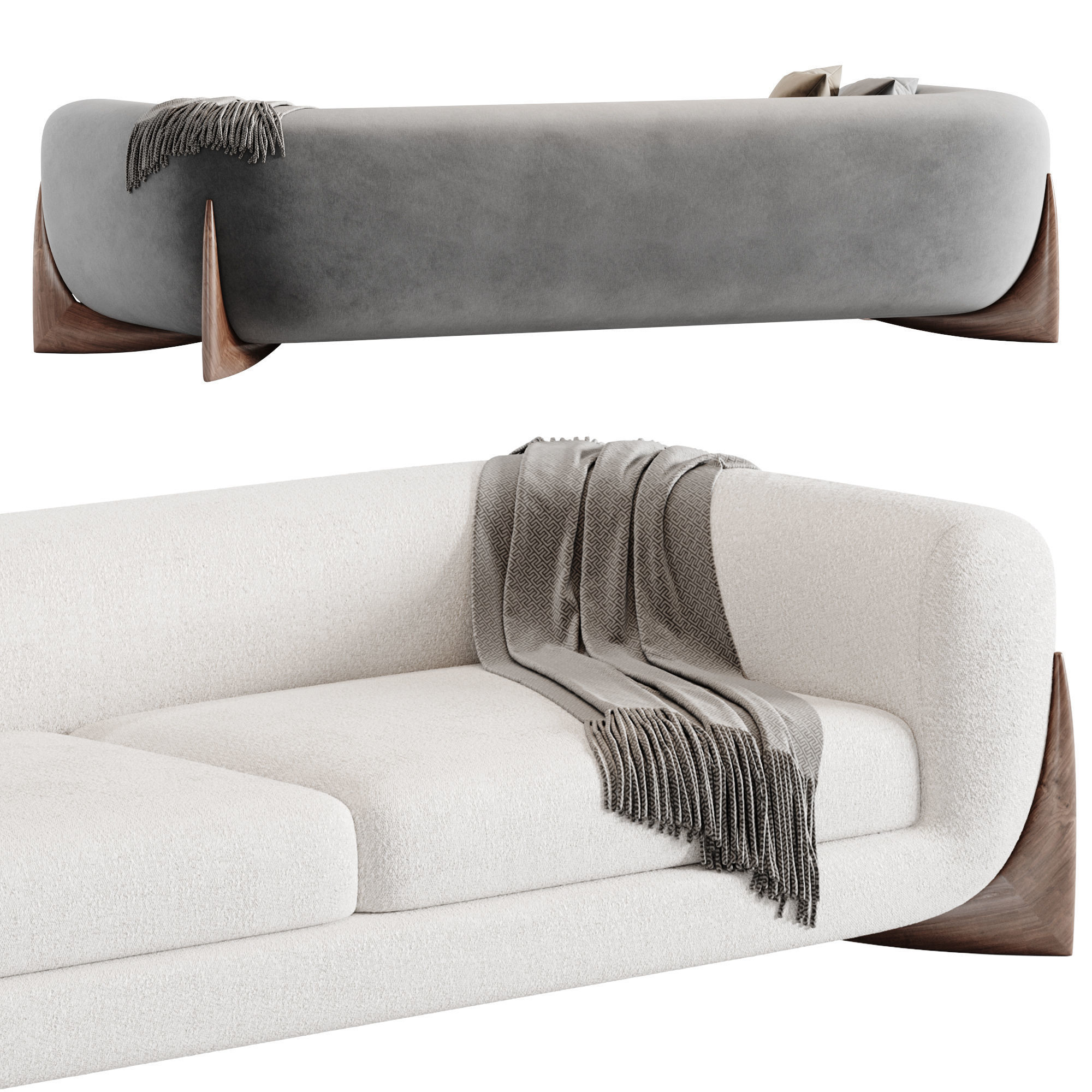 Softbay seater sofa By Porada 3D model | CGTrader
