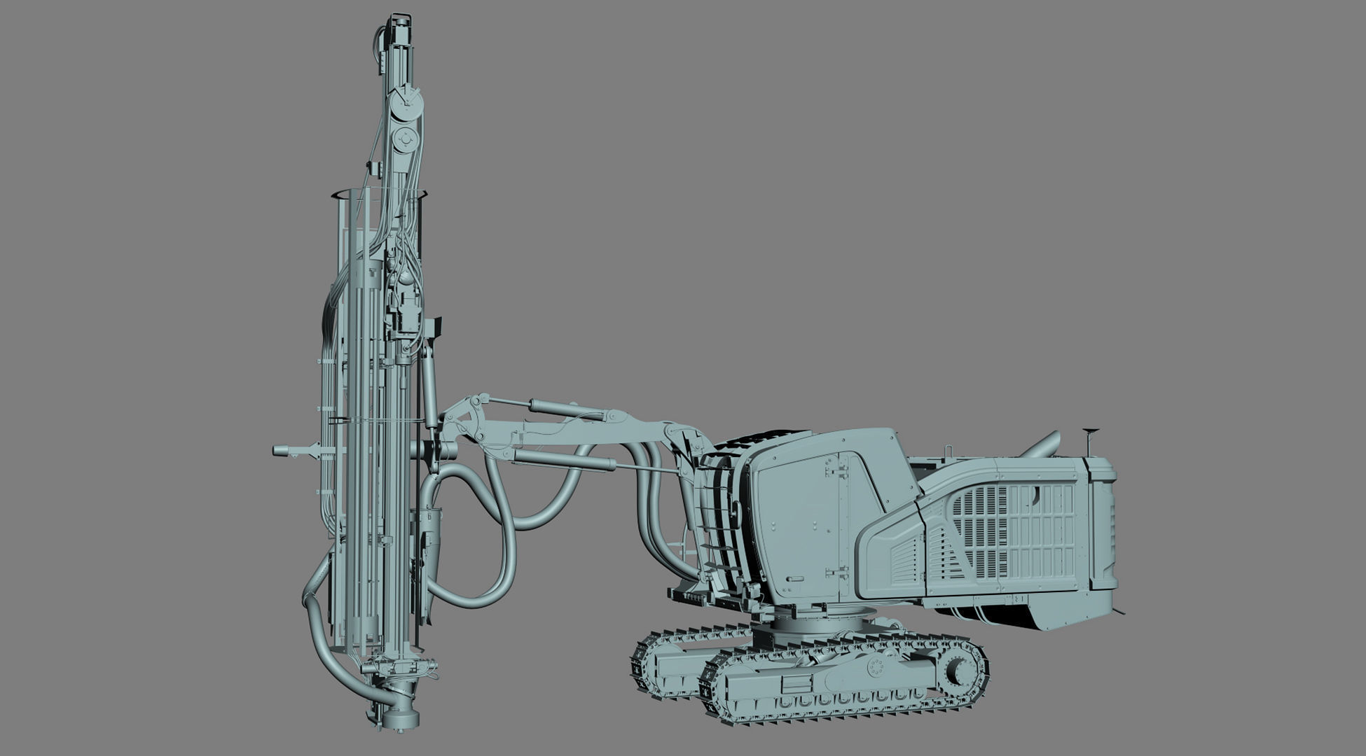Rigged Surface top hammer drill rig Ranger DX800i 3D model rigged ...