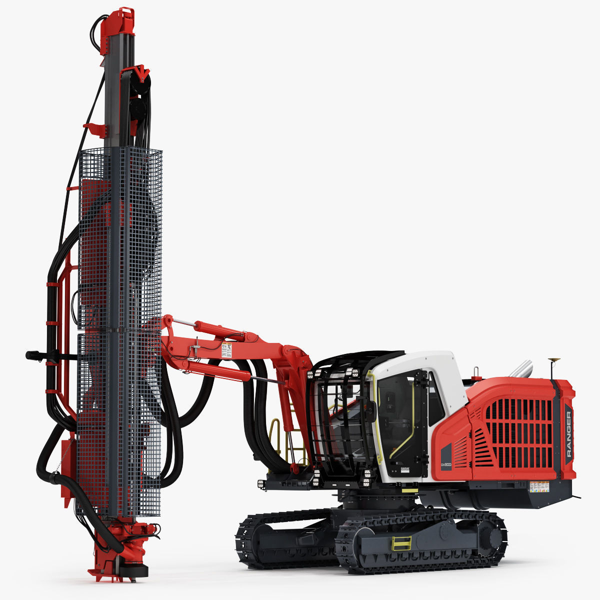 Rigged Surface top hammer drill rig Ranger DX800i 3D model rigged ...