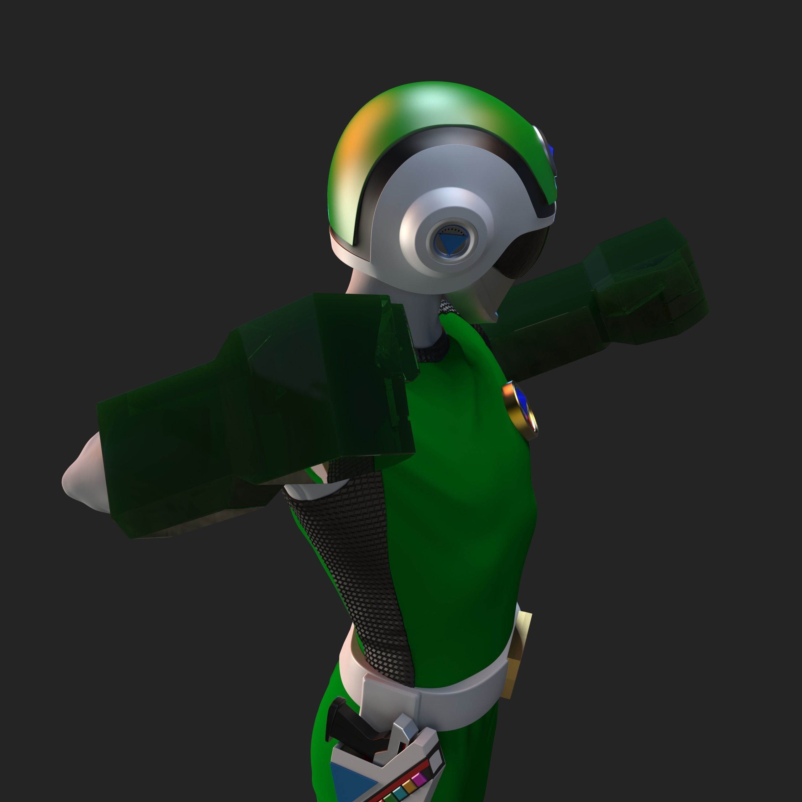 Chounshinsei Flashman - Green Flash 3D model 3D printable | CGTrader