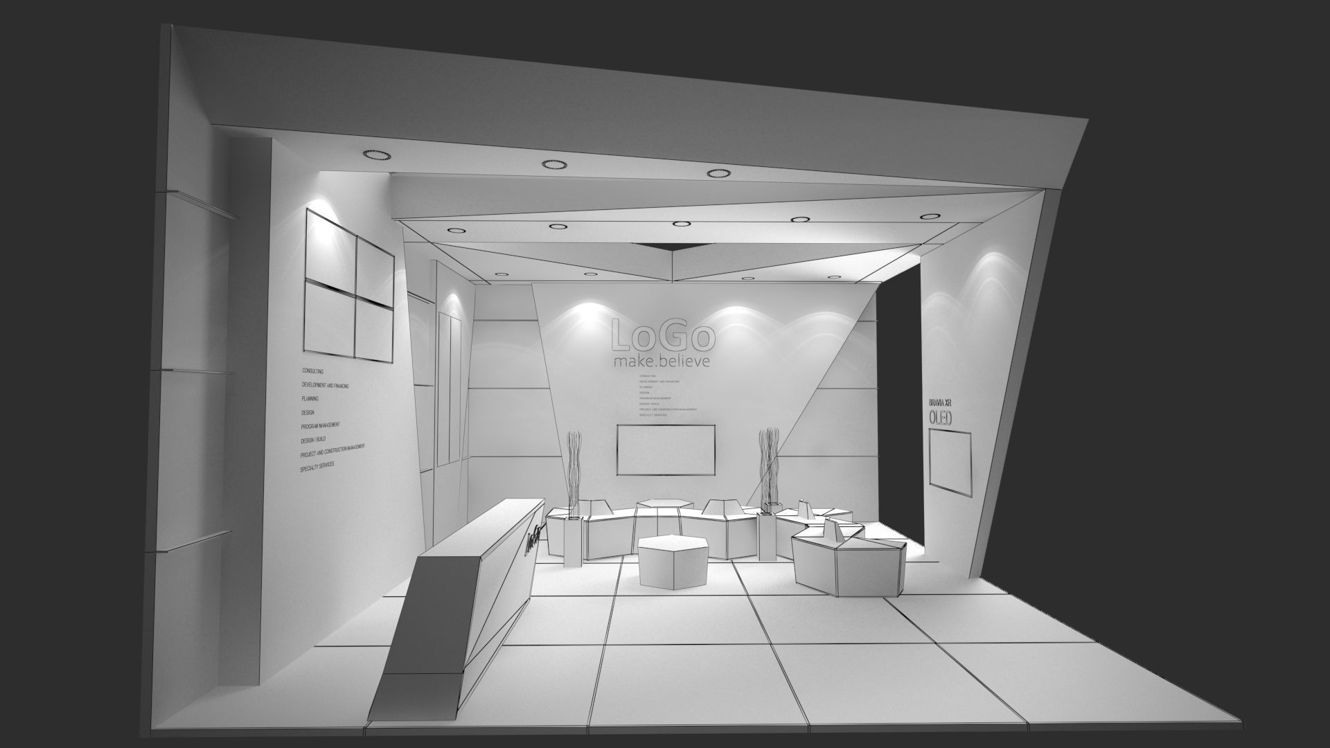 3D model 6 x 6 exhibition booth VR / AR / low-poly | CGTrader