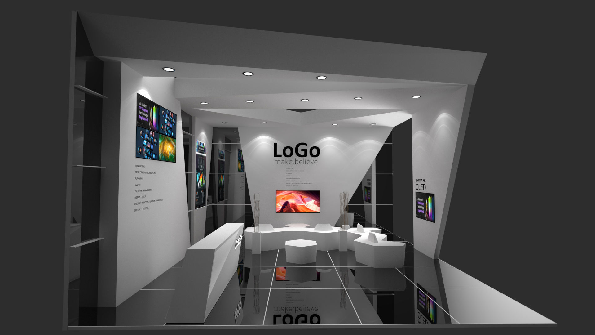 3D model 6 x 6 exhibition booth VR / AR / low-poly | CGTrader