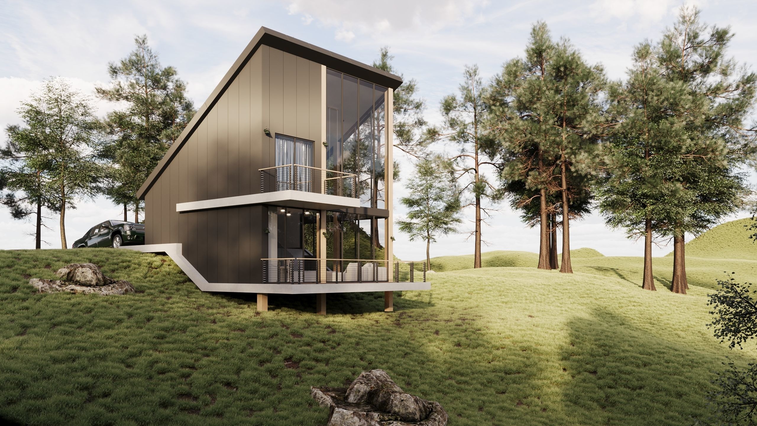 Modern Tiny House 3D model | CGTrader