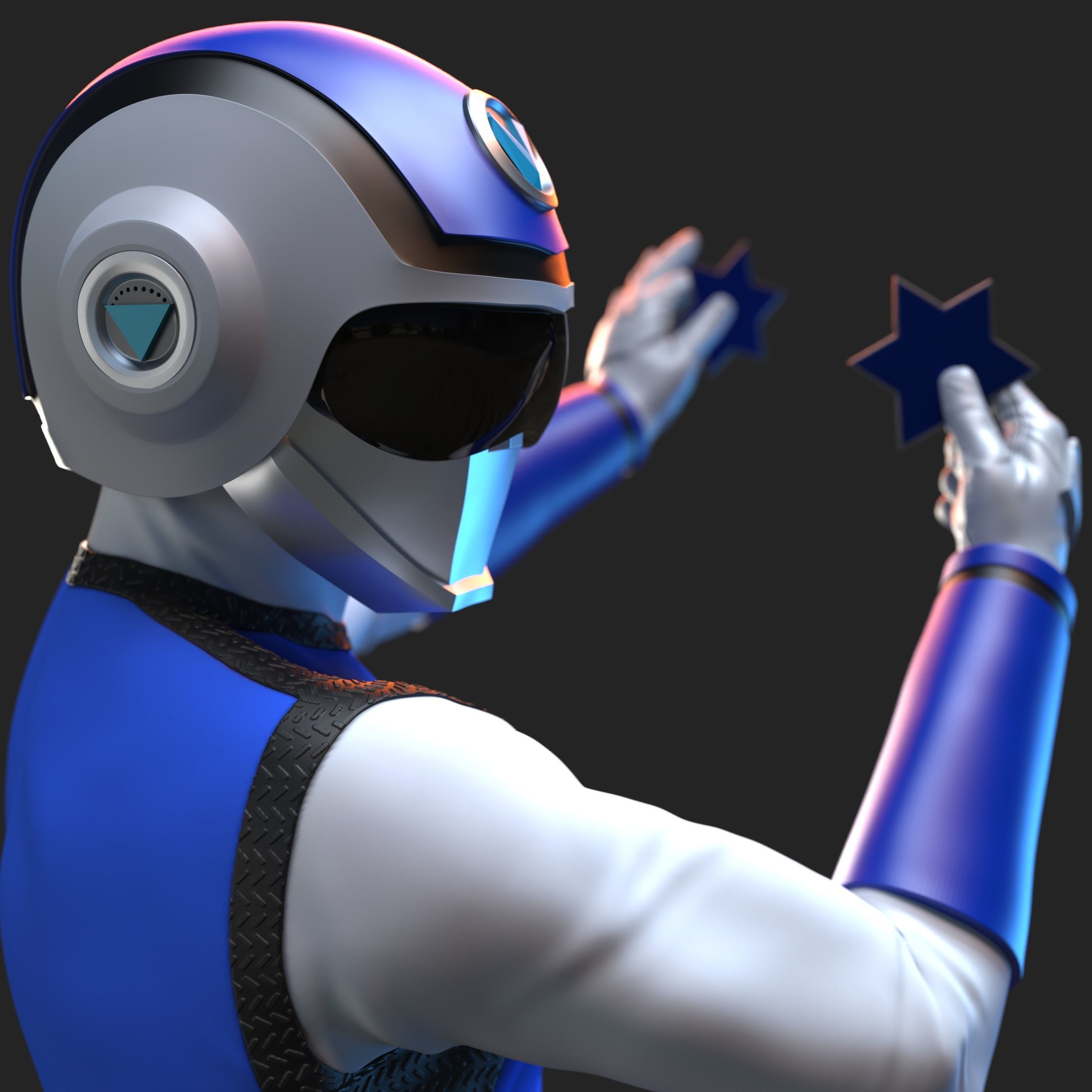 Chounshinsei Flashman - Blue Flash 3D model 3D printable | CGTrader