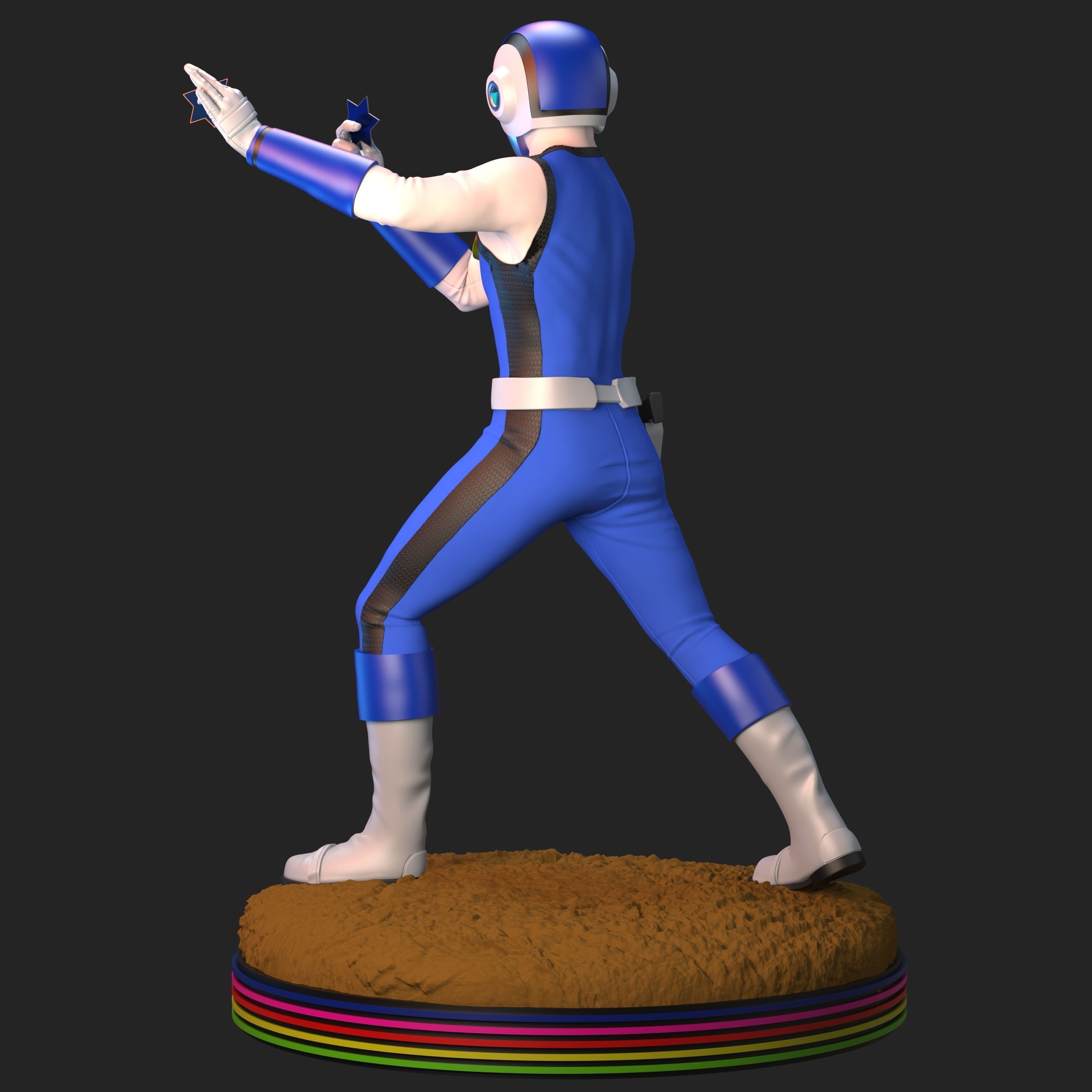 Chounshinsei Flashman - Blue Flash 3D model 3D printable | CGTrader