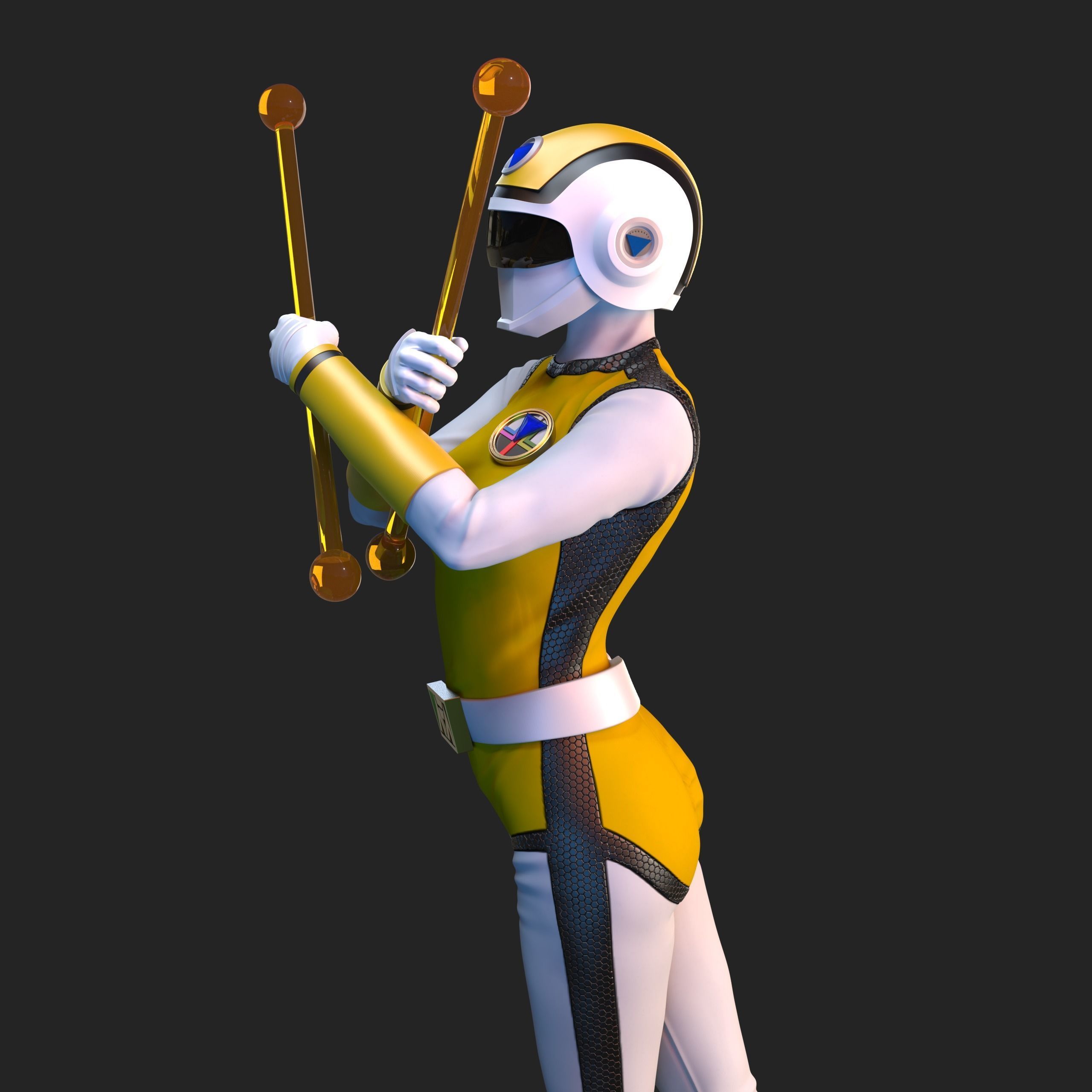 Chounshinsei Flashman - Yellow Flash 3D model 3D printable | CGTrader