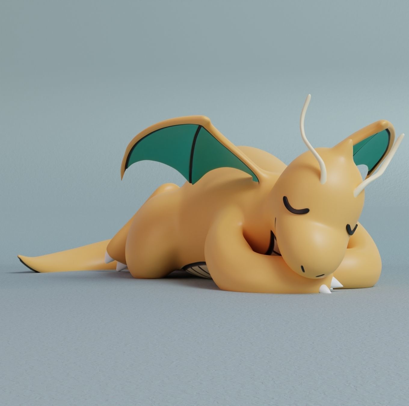 Pokemon - Sleeping Dragonite 3D model 3D printable | CGTrader