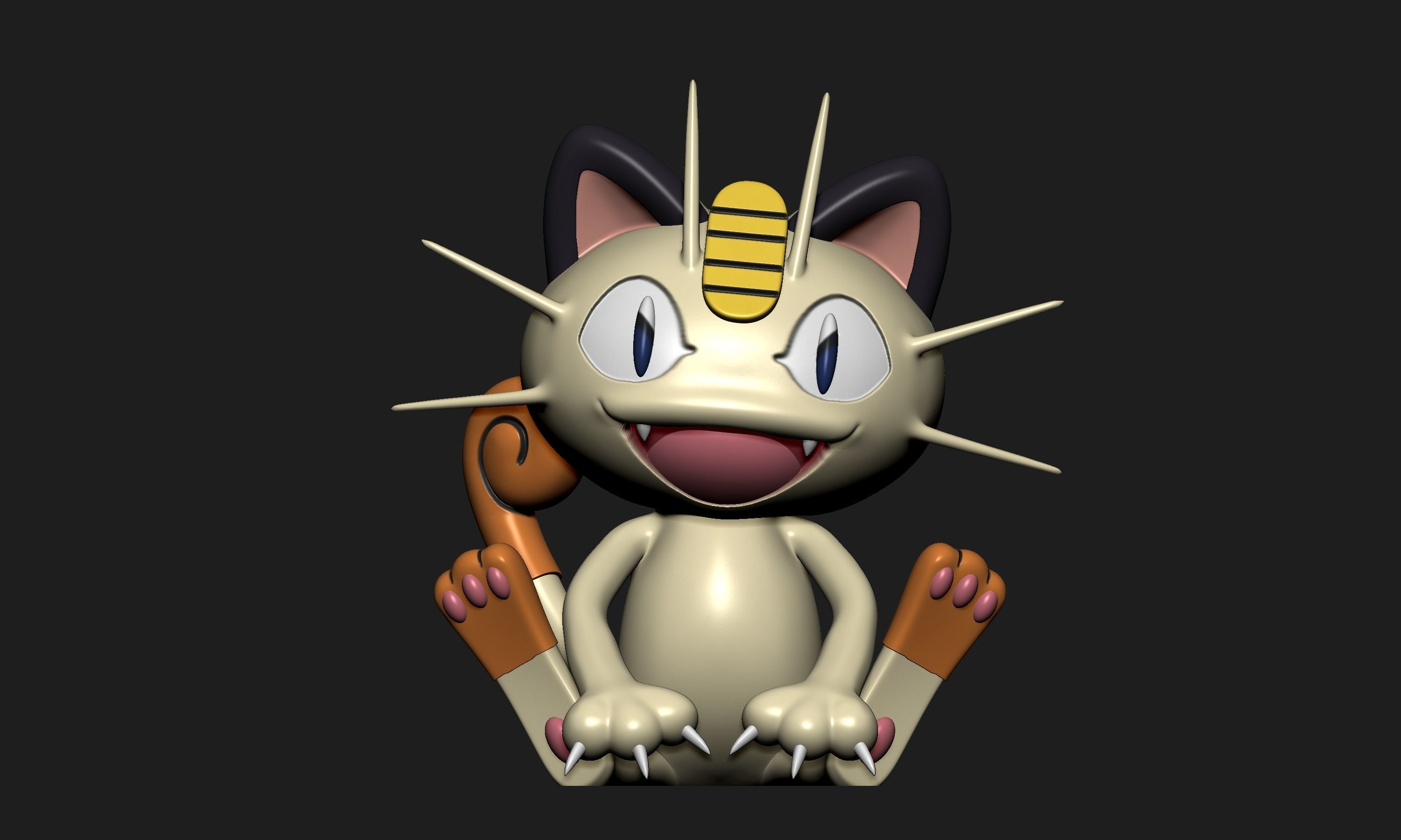 Pokemon - Meowth with 2 poses 3D model 3D printable | CGTrader