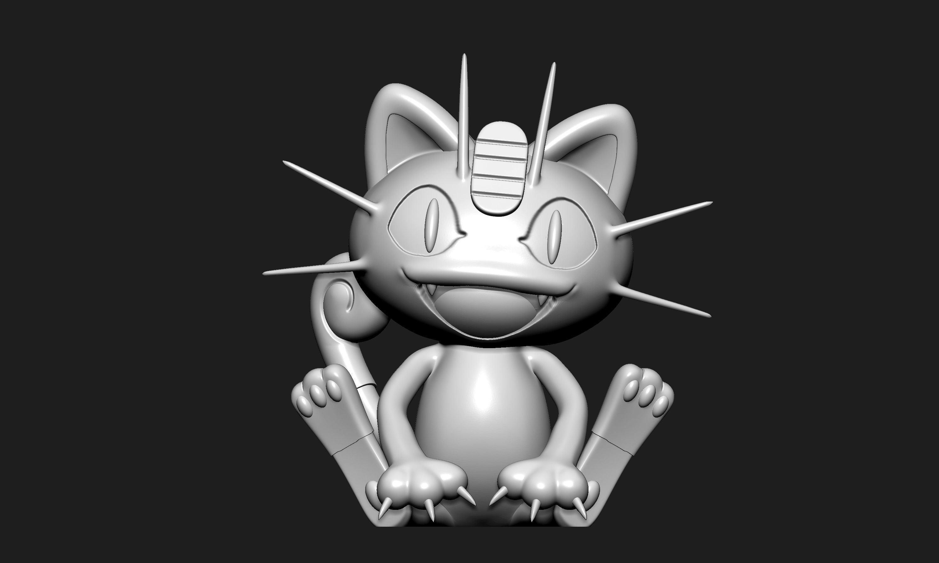 Pokemon - Meowth with 2 poses 3D model 3D printable | CGTrader