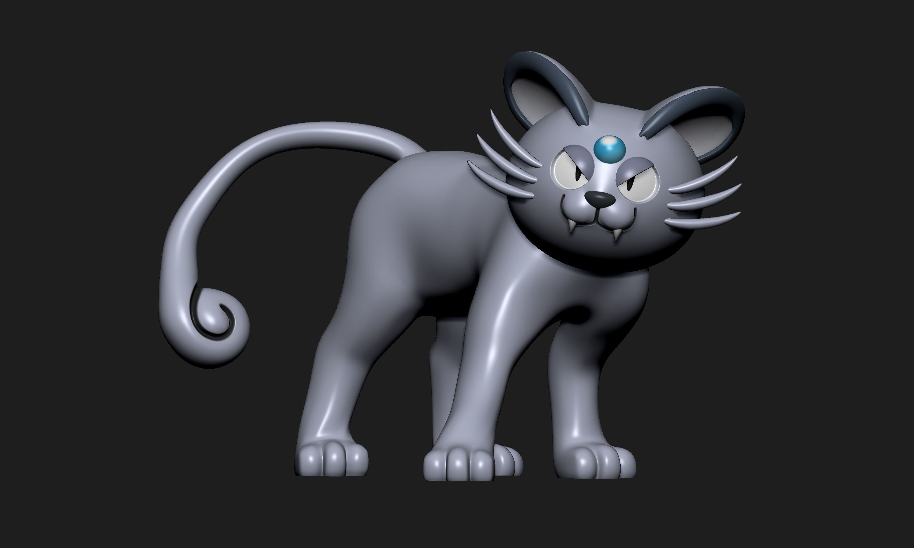 Pokemon Alolan Meowth And Persian With 2 Poses 3d Model 3d Printable