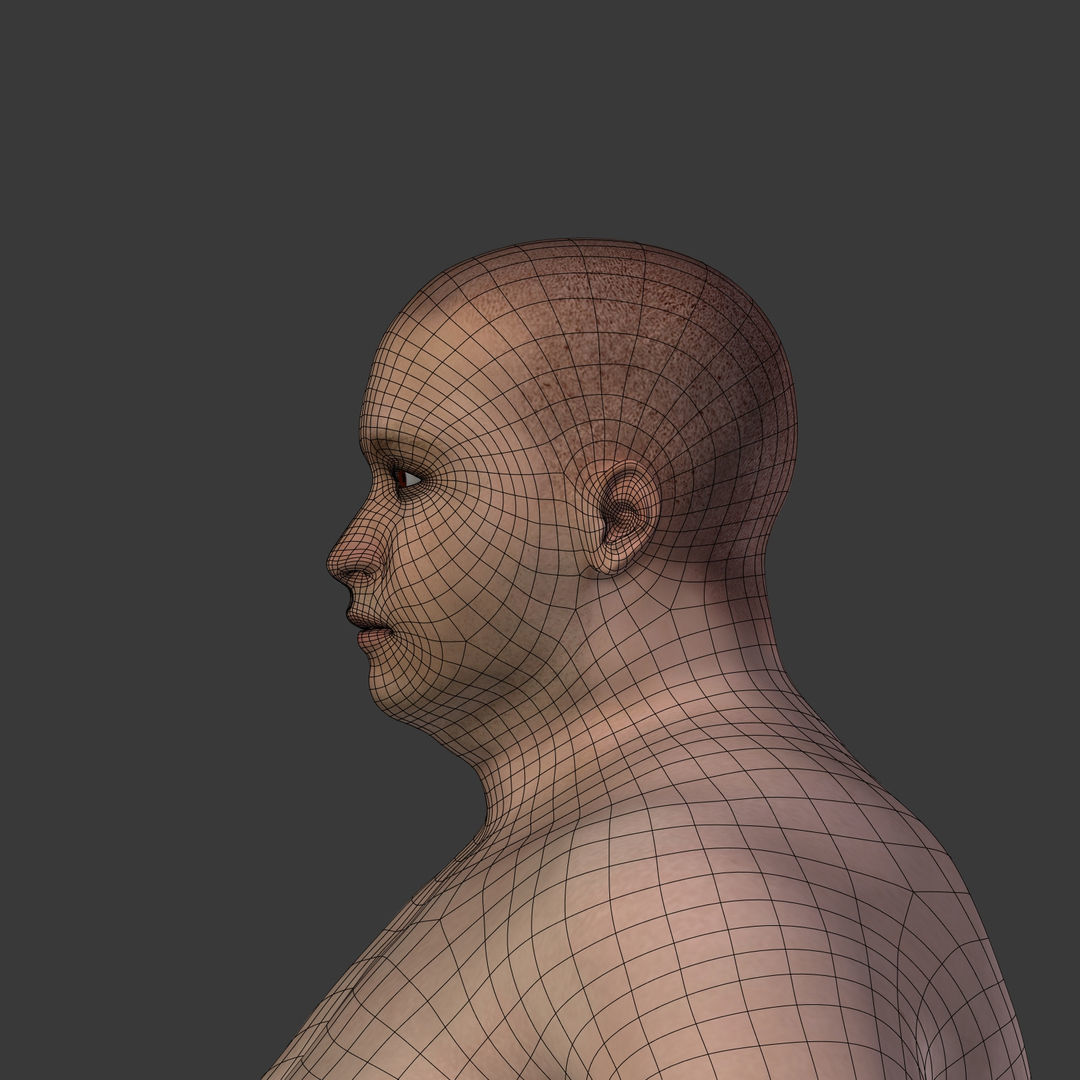 3D model Fat Man -- 3 Skin Textures -- Rigged VR / AR / low-poly | CGTrader