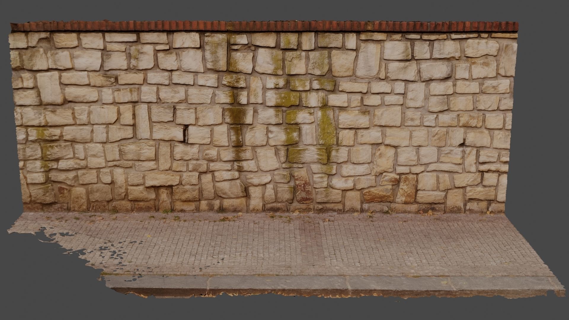 Stone wall and stone path scan free 3D model | CGTrader