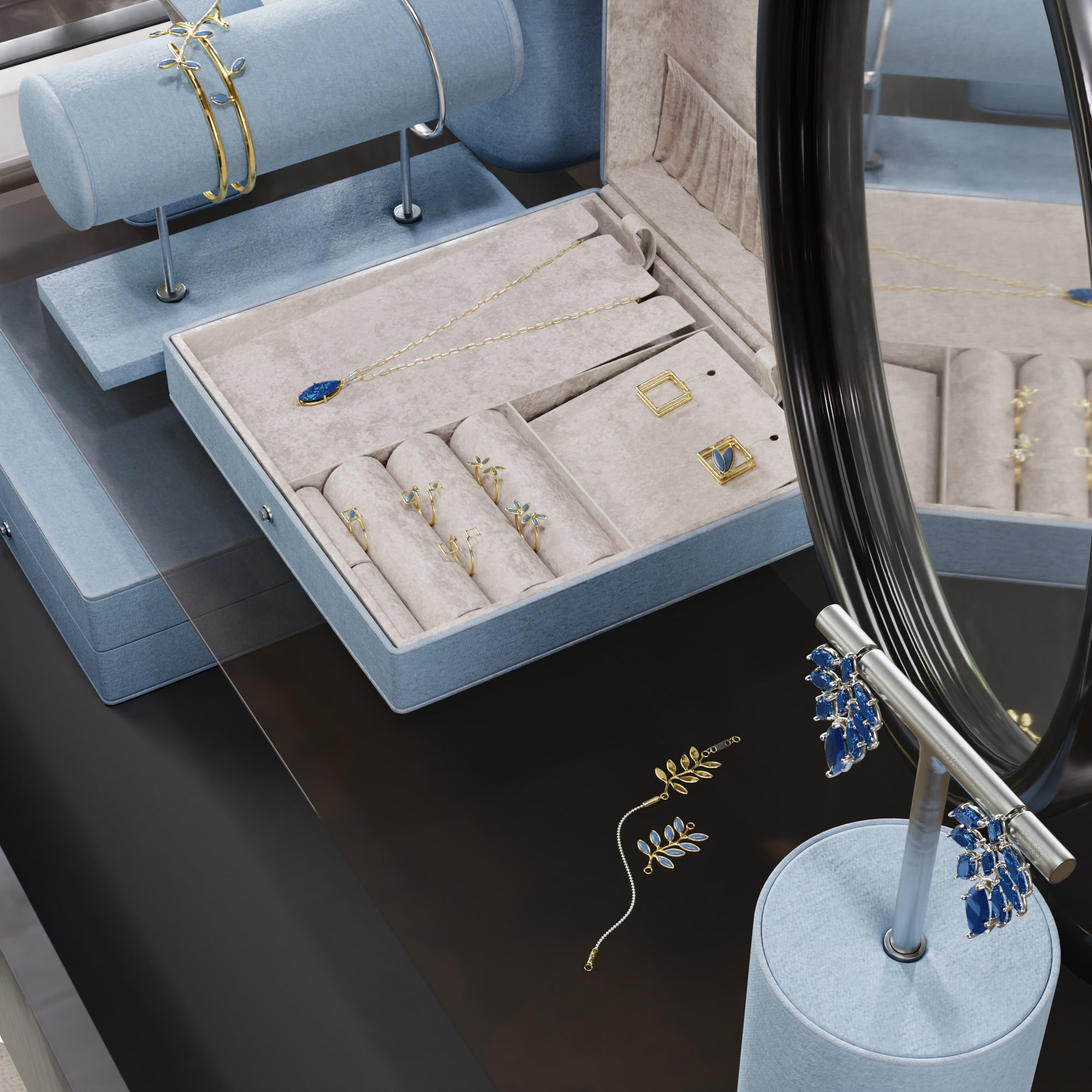 Jewelry Stand Collection 3D model | CGTrader