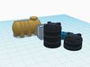 Water tank pack H0 scale 1-87 3D model 3D printable | CGTrader