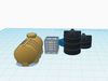 Water tank pack H0 scale 1-87 3D model 3D printable | CGTrader