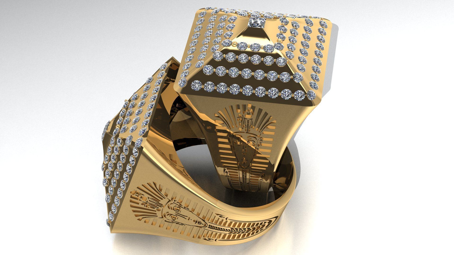 pharaoh pyramid ring 3D model 3D printable | CGTrader
