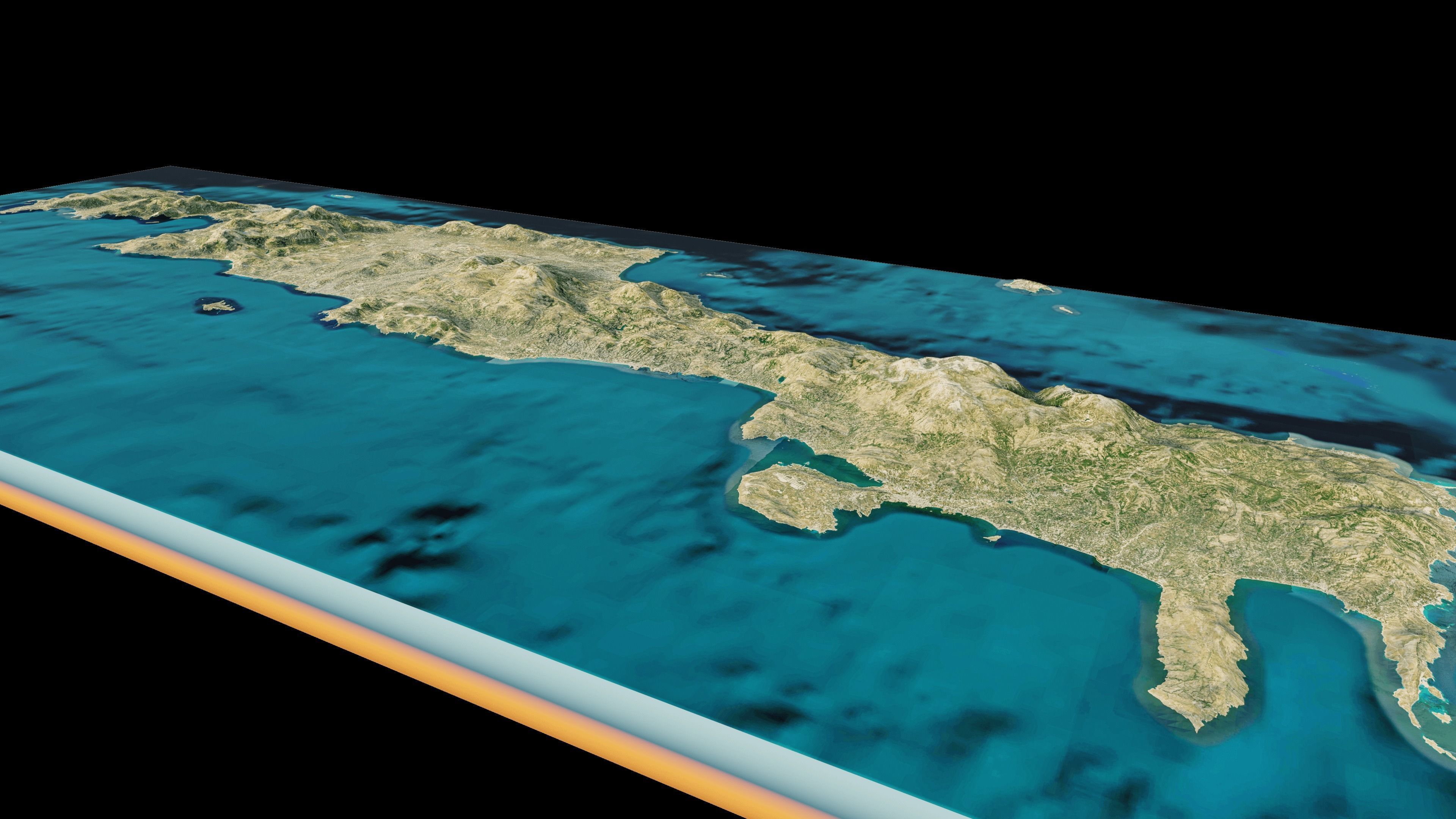 3D model Crete island full 3d model terrain VR / AR / low-poly | CGTrader