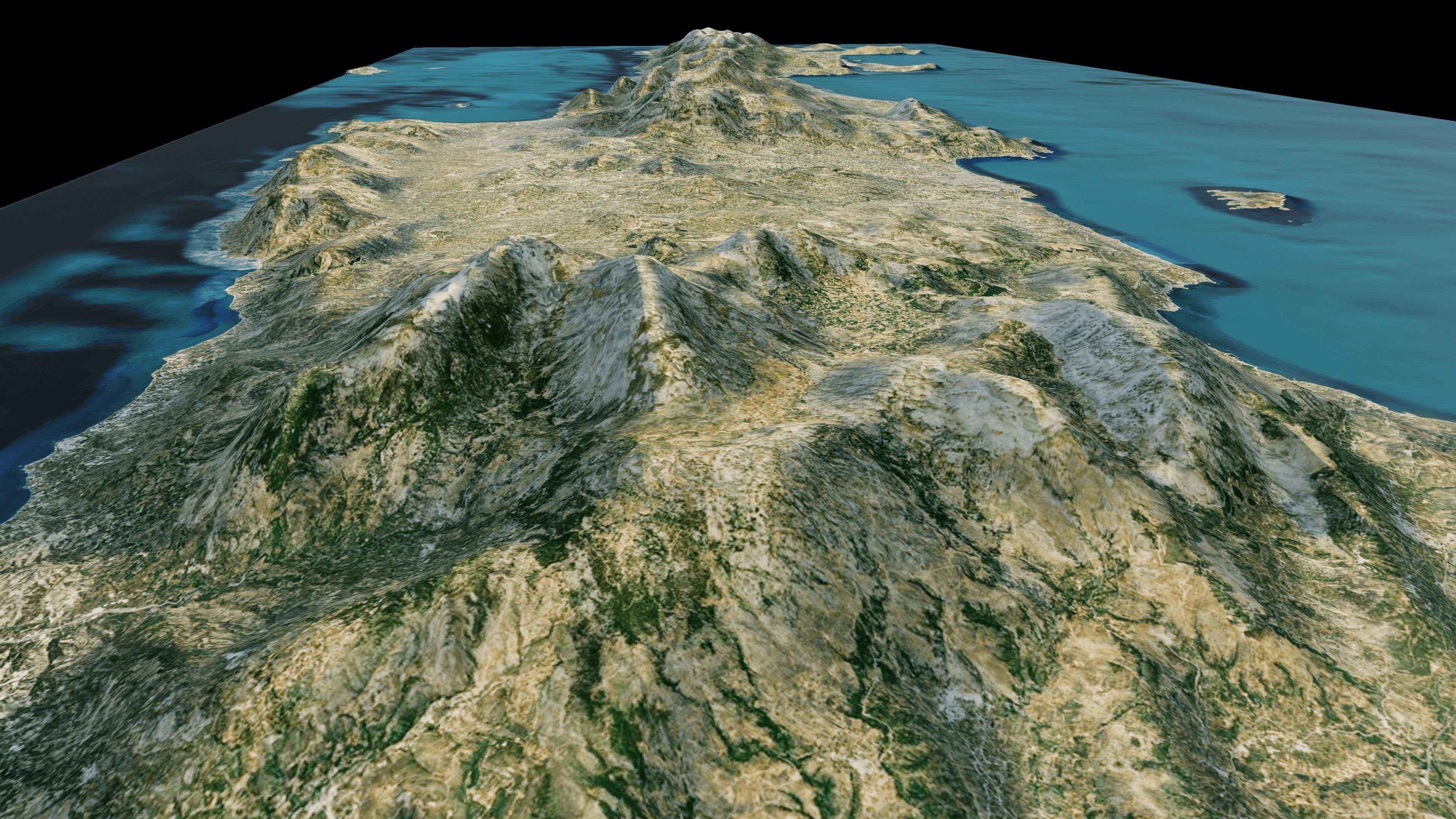 3D model Crete island full 3d model terrain VR / AR / low-poly | CGTrader