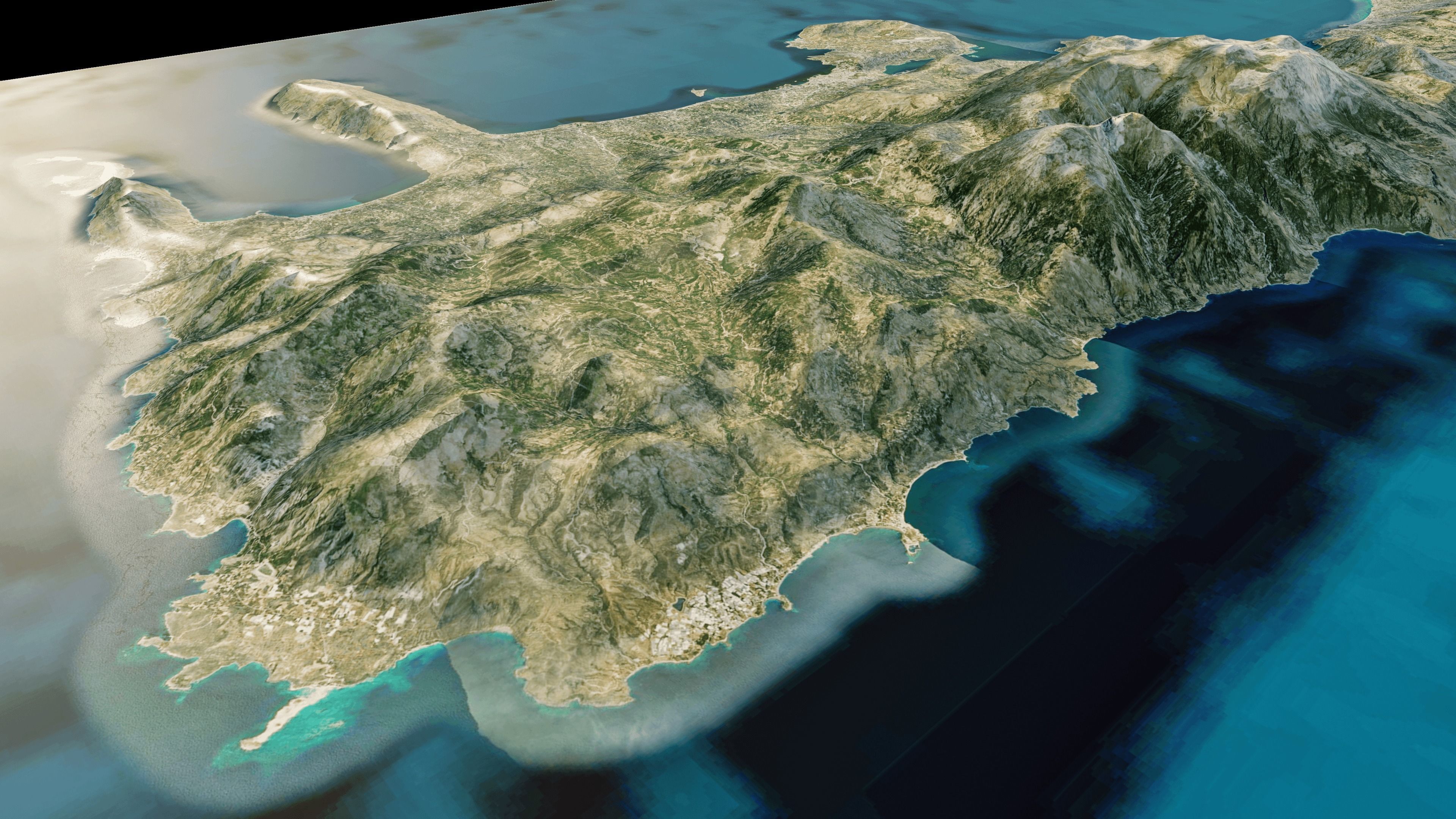 3D model Crete island full 3d model terrain VR / AR / low-poly | CGTrader