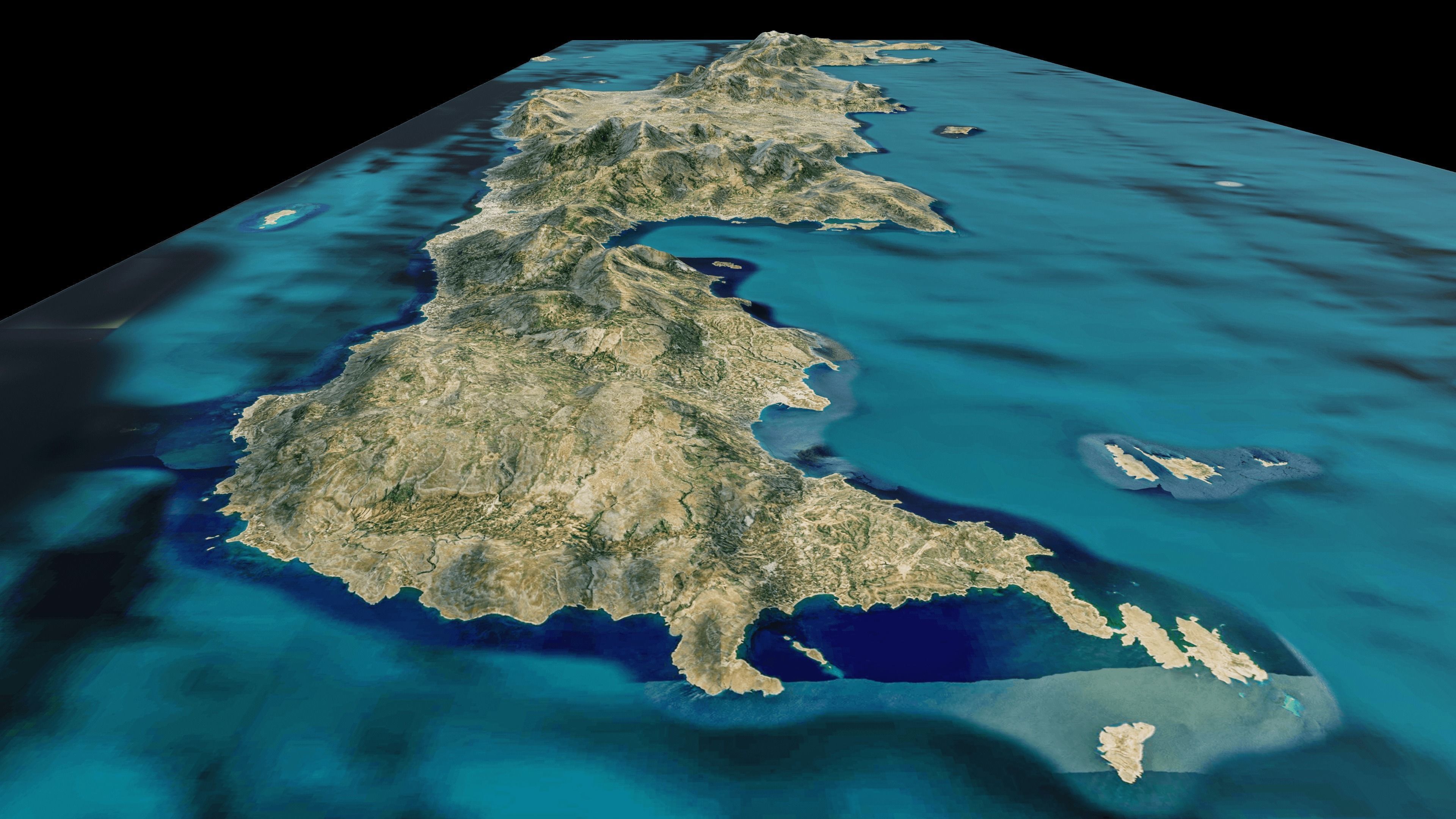 3D model Crete island full 3d model terrain VR / AR / low-poly | CGTrader