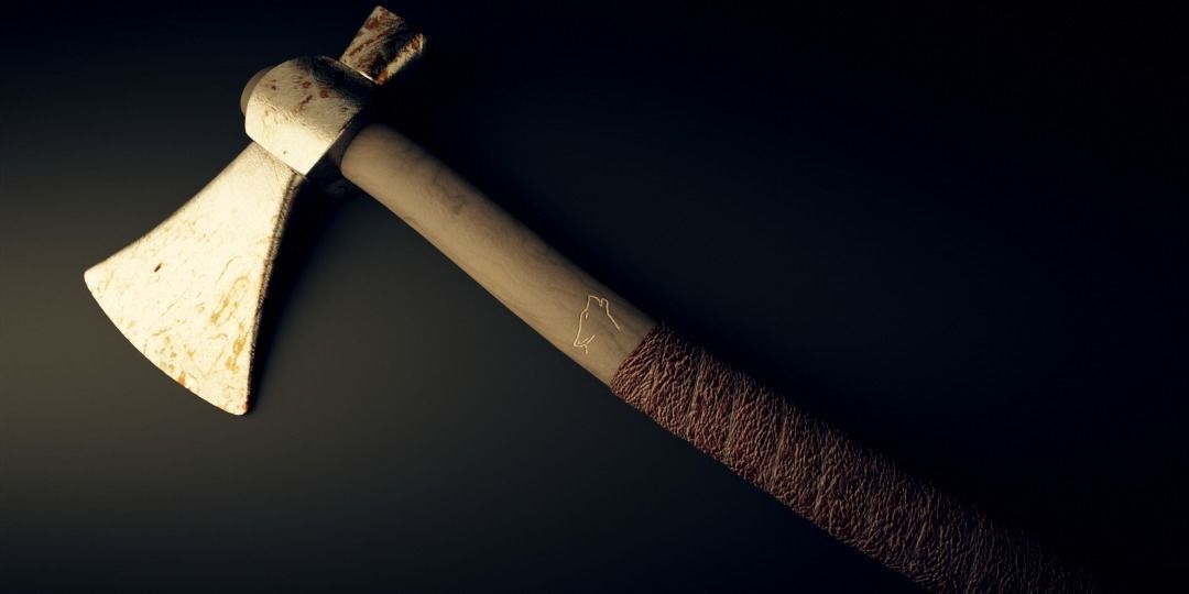 Tomahawk Axe - Wolf Carving free 3D model | CGTrader