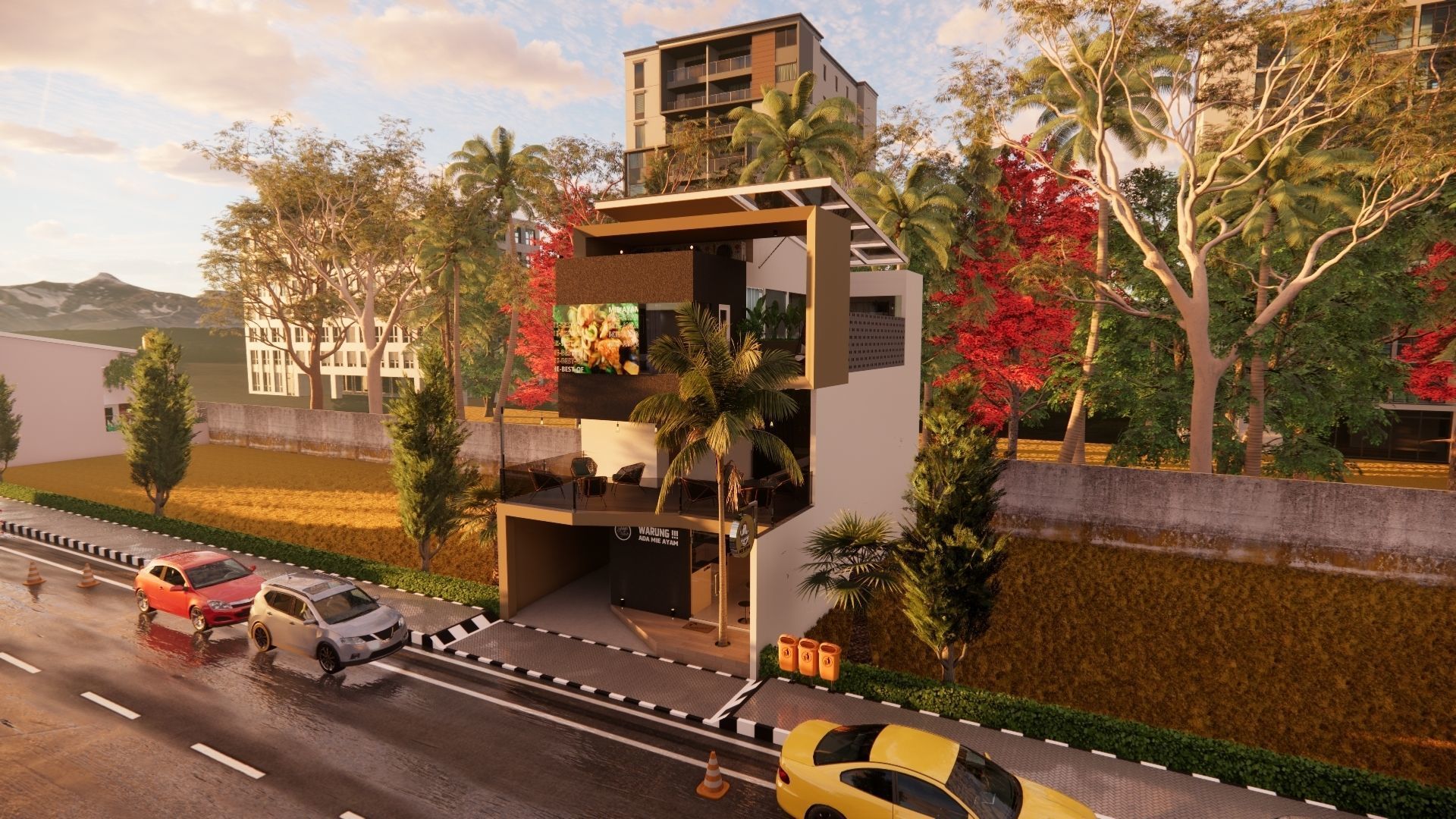 Cafe House Ideas Interior Exterior 3D model | CGTrader