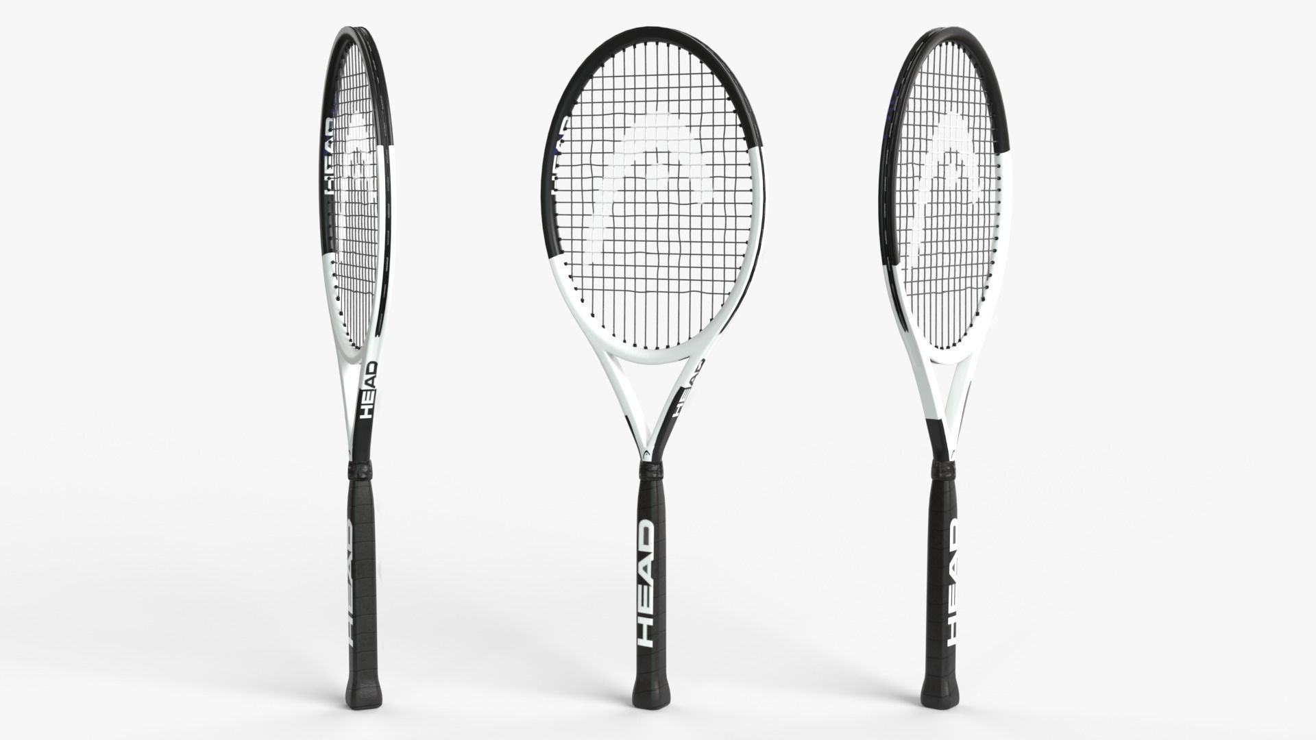 3D model Collection of tennis rackets and balls VR / AR / low-poly ...