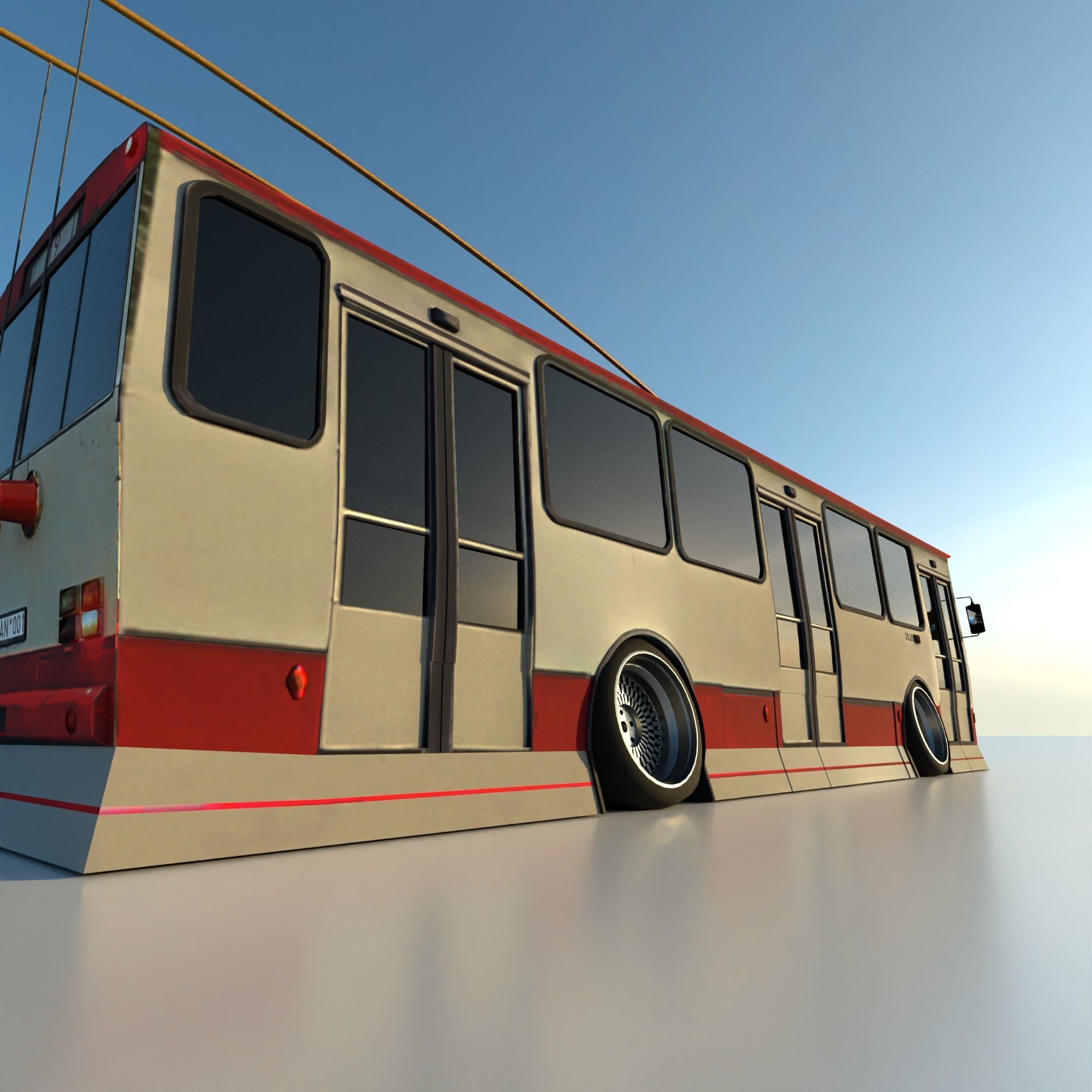 3D model Soviet Trolleybus tuned VR / AR / low-poly | CGTrader