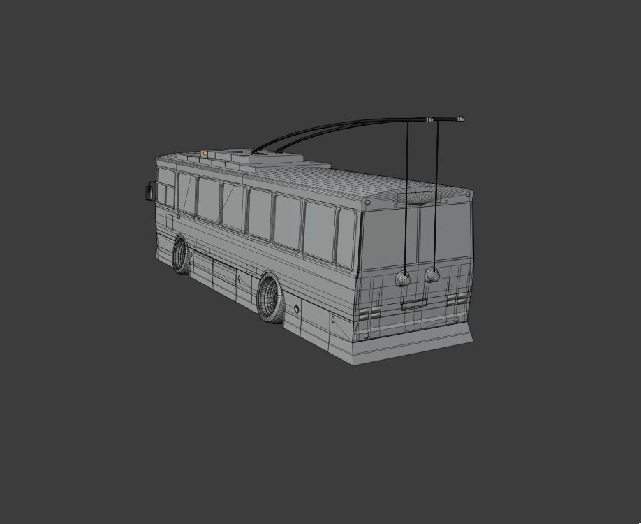 3D model Soviet Trolleybus tuned VR / AR / low-poly | CGTrader