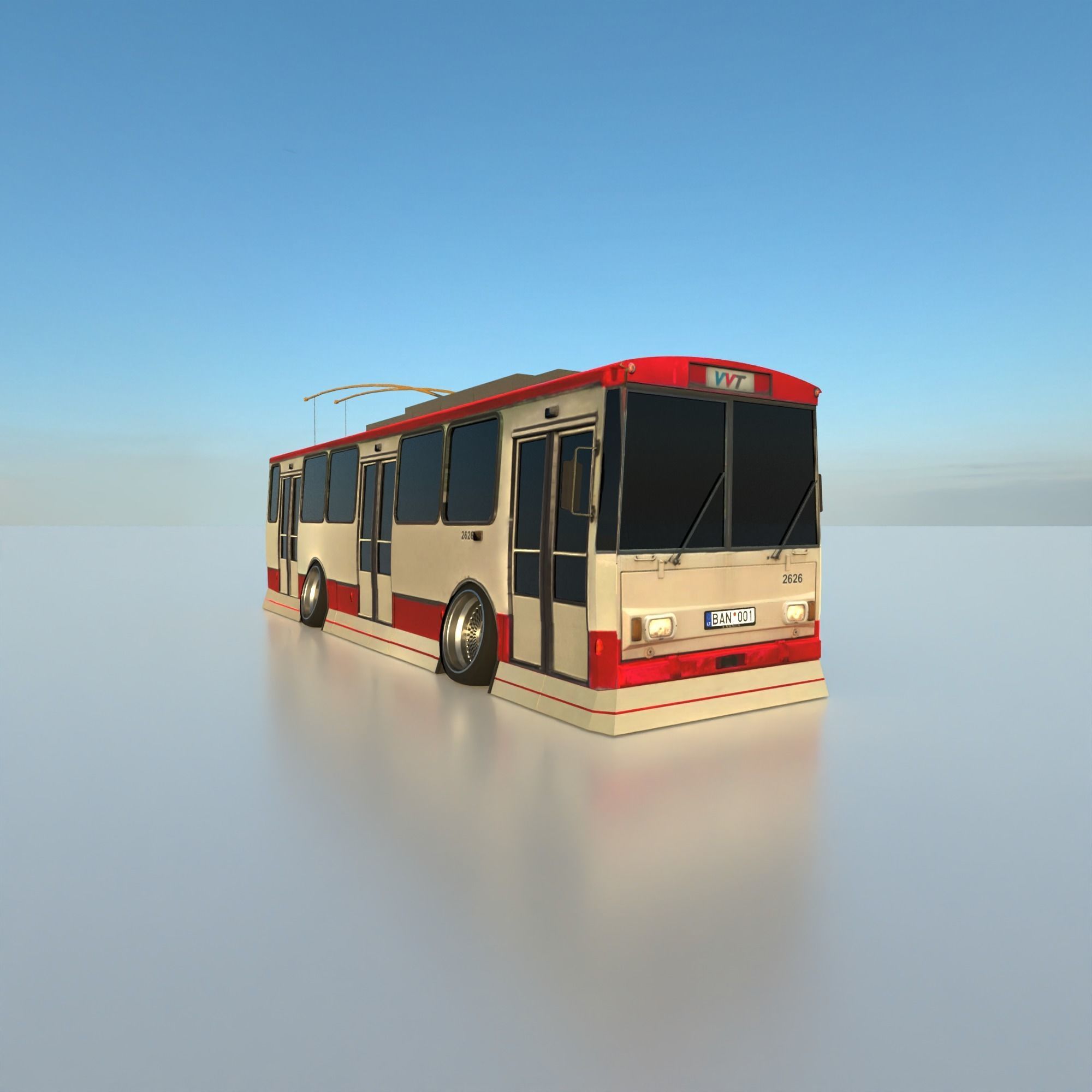 3D model Soviet Trolleybus tuned VR / AR / low-poly | CGTrader