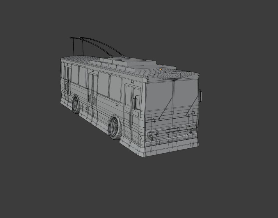 3D model Soviet Trolleybus tuned VR / AR / low-poly | CGTrader
