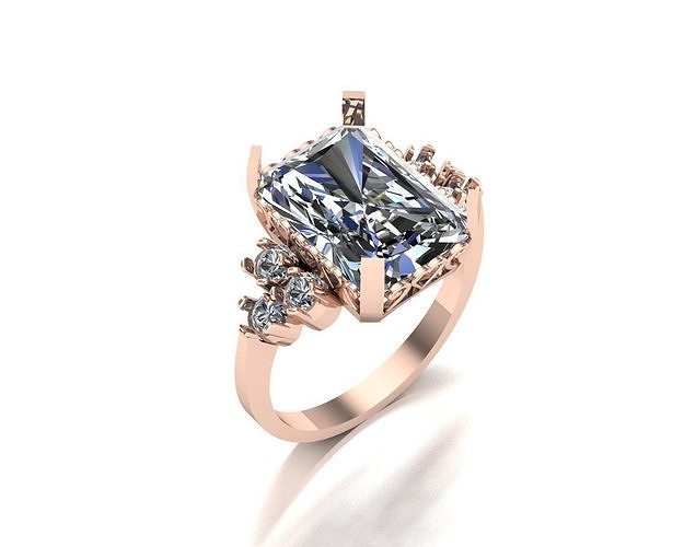 Wedding Engagement Women Ring 3D print model 3D model 3D printable ...