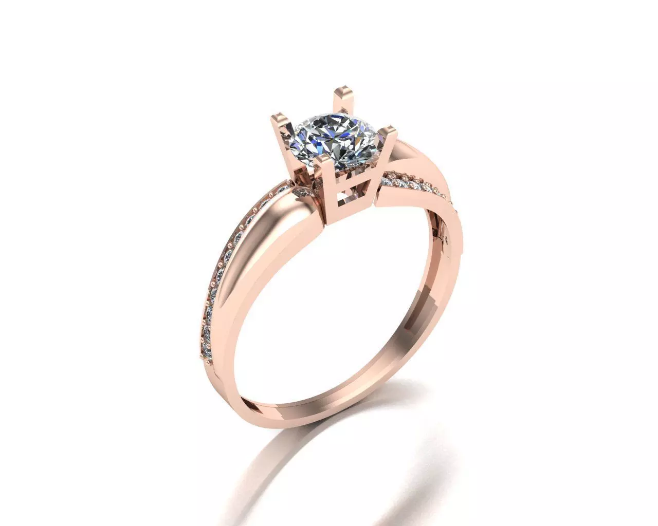 Wedding Engagement Women Ring 3D print model 3D model 3D printable ...