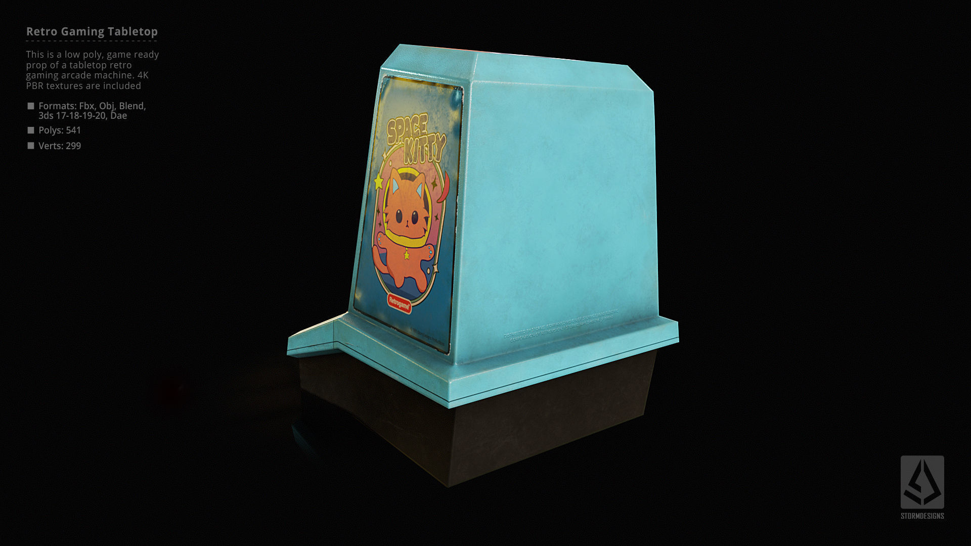 3D model Retro Gaming 1980s Arcade Tabletop VR / AR / low-poly | CGTrader