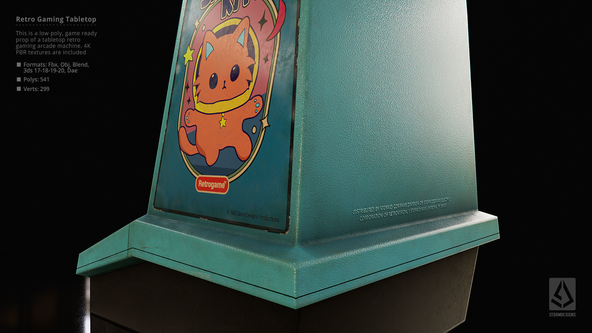 3D model Retro Gaming 1980s Arcade Tabletop VR / AR / low-poly | CGTrader