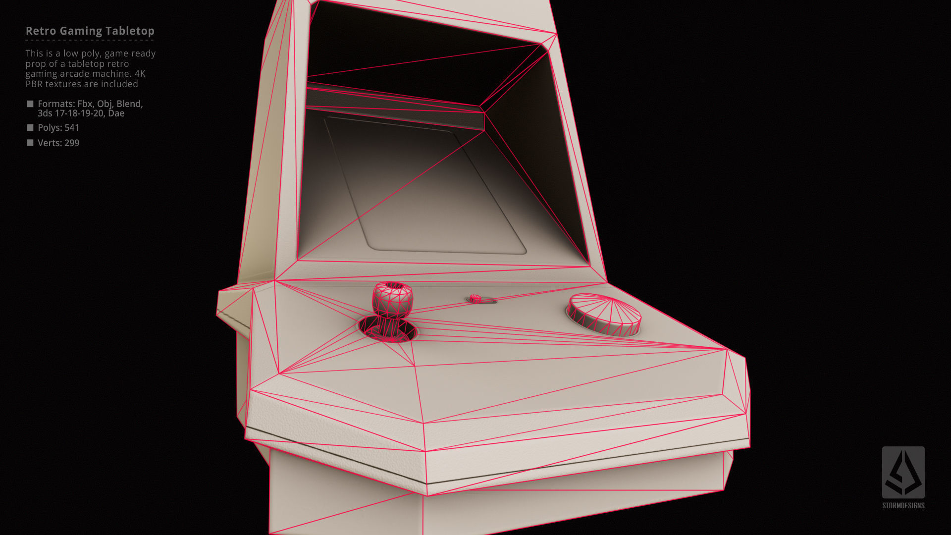 3D model Retro Gaming 1980s Arcade Tabletop VR / AR / low-poly | CGTrader