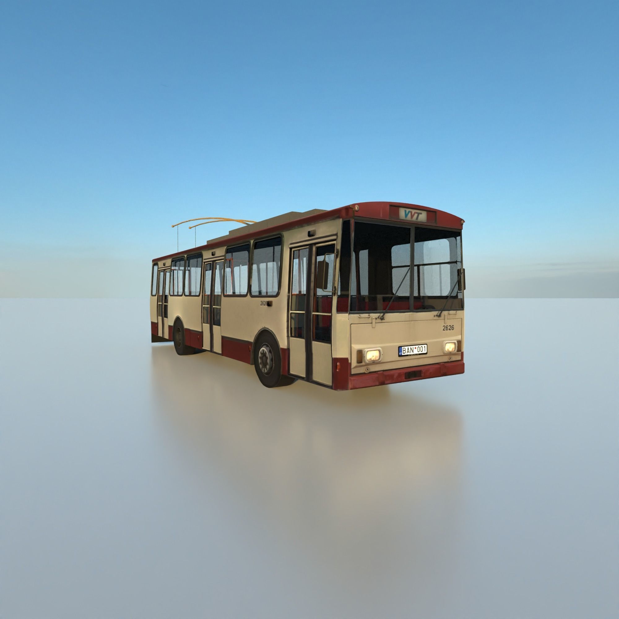 3D model Soviet Trolleybus VR / AR / low-poly | CGTrader